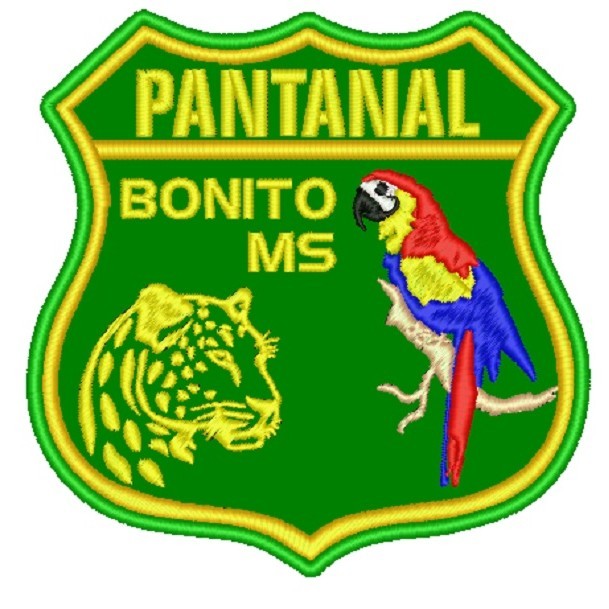 Patch Bordado Escudo Bonito Pantanal - Mato Grosso do Sul Arara ...