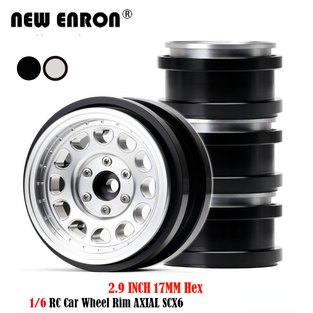 4 Pc Alumínio 2.9 "Beadlock Roda Hub RC Jantes para Rc Carro 1/6 Axial ...