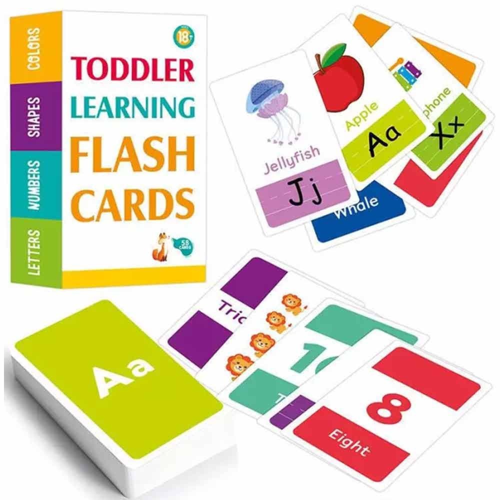 Children Abc Letter & Numbers & Shapes & Colors Flash Cards Alphabet ...