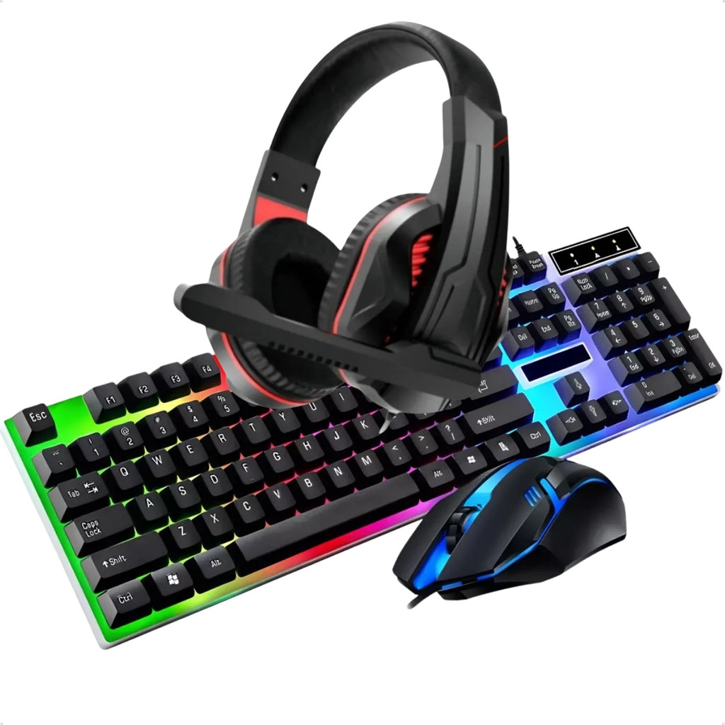 Kit Teclado Mouse Headset Gamer Stream Streamer Profissional | Shopee ...