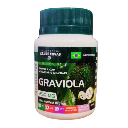 Kit com 3 Graviola - 30 Cápsulas 250mg Suplemento Natural - Imunidade ...