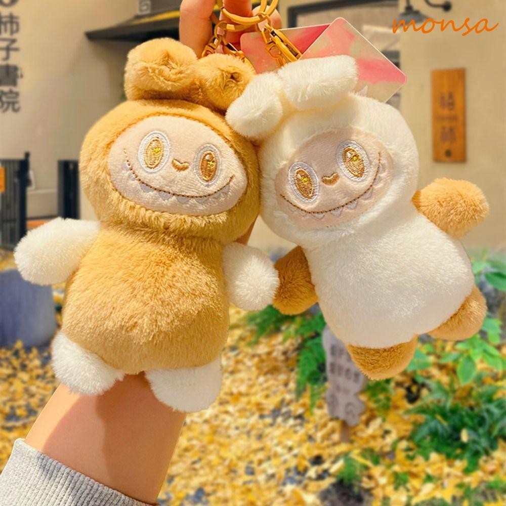 Chaveiro De Pelúcia MONSA Coelho , Labubu Cartoon Burry Fur Rabbit Doll ...