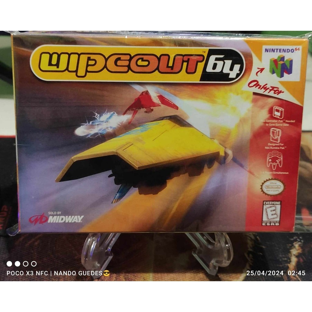 Jogo Wipeout 64 Nintendo 64 Original, caixa berço e manual repro Game ...