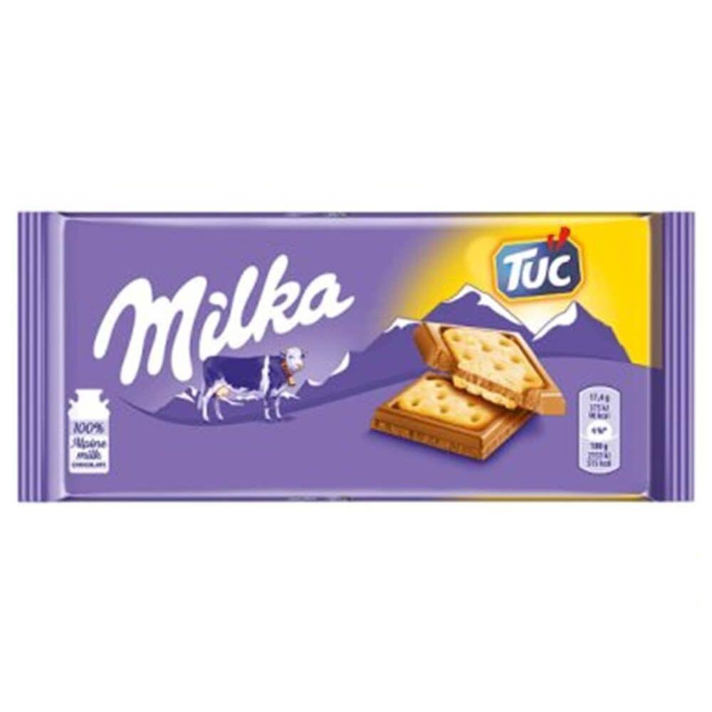 Tablete de Chocolate Tuc Sandwich 87g - Milka | Shopee Brasil
