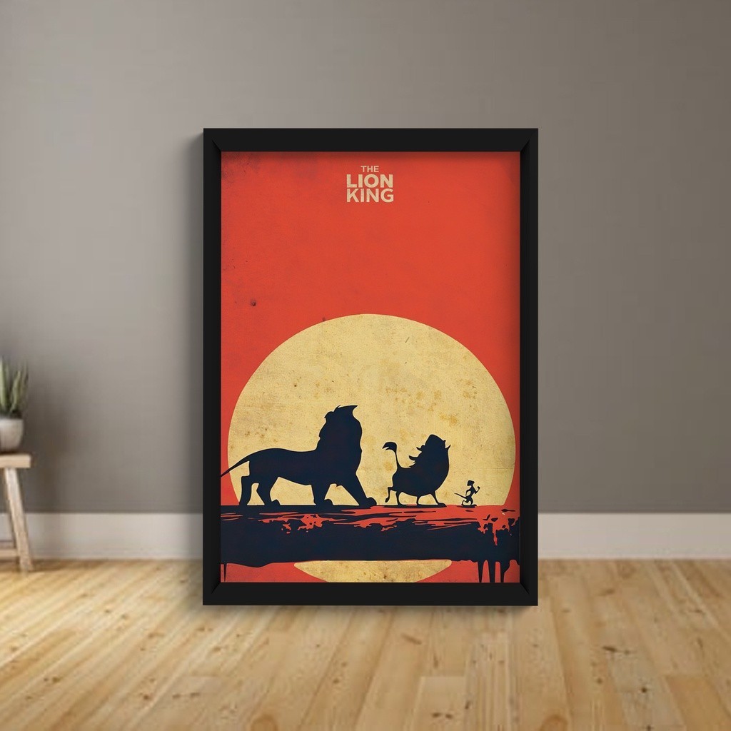Quadro Decorativo filme Rei Leão Hakuna Matata King Lion Com Moldura | Shopee Brasil