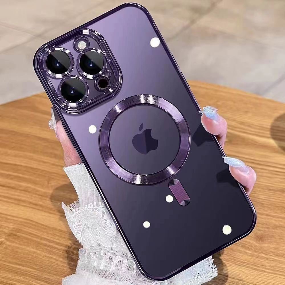 Capa Magnética De Luxo À Prova De Choque iPhone 15 14 13 12 11 Pro Max Magsafe Carregamento Sem ...