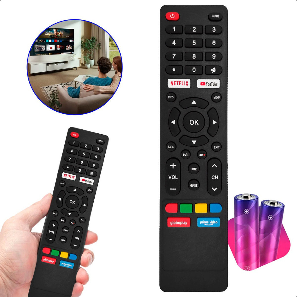 Controle Remoto Compatível Tv Multilaser Smart Netflix-youtube Tl-020 ...