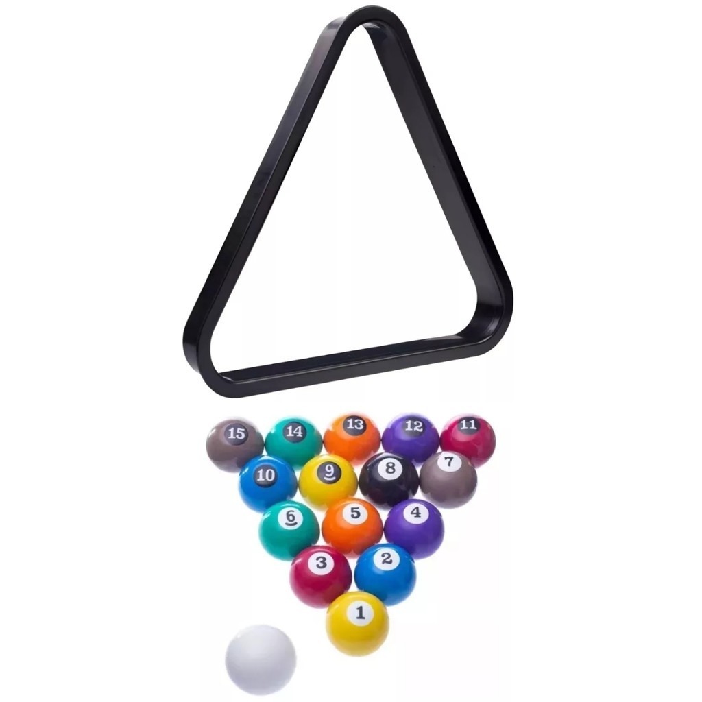 Bola Jogo de Sinuca 16 Bolas Sinuca Bilhar Numeradas+Triângulo | Shopee ...