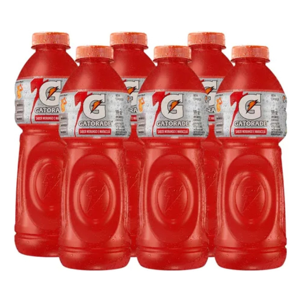 Gatorade Isotônico Morango Com Maracujá Kit 6 Garrafas Pet 500ml ...