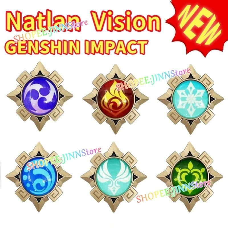 Novo Jogo NATLAN VISION Impact GENSHIN Vidro Luminoso Dupla Face 7 ...