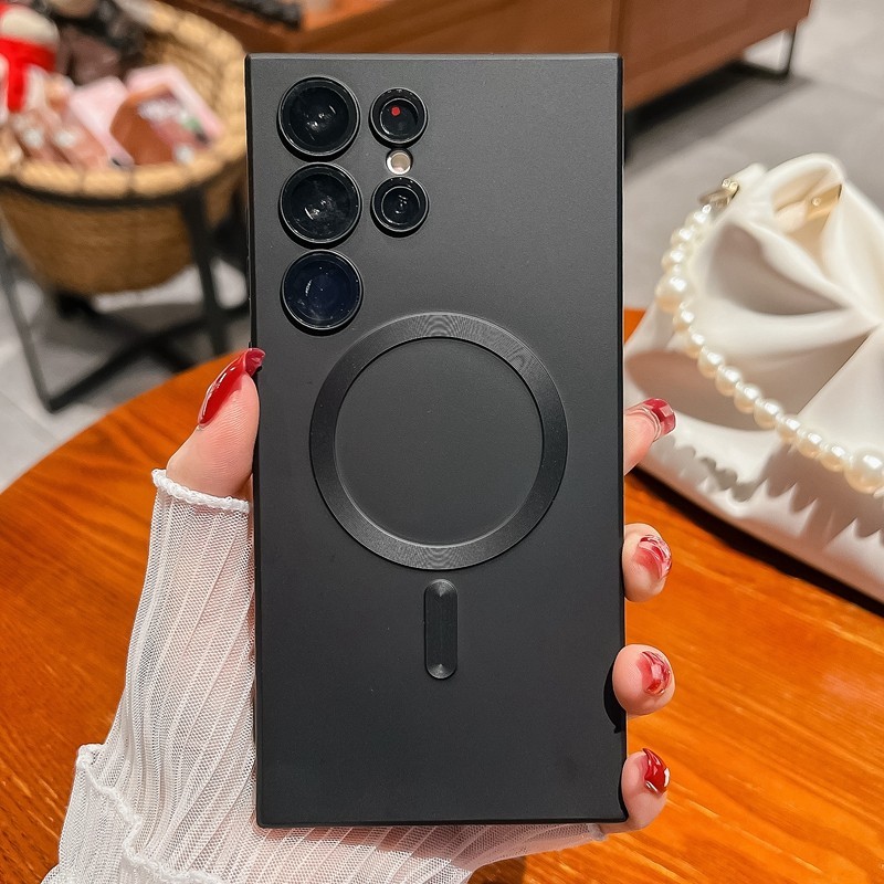 Capa Magnética De Luxo Para Carregamento Sem Fio Samsung Galaxy S24 S23 S22 S21 Ultra FE Plus ...