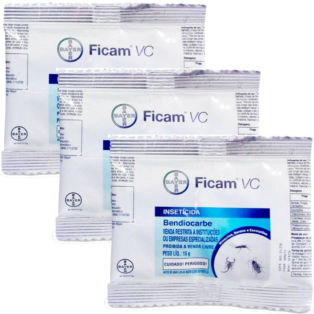 Kit 3 Ficam Vc Bayer - 1 Sachê de 15 g | Shopee Brasil