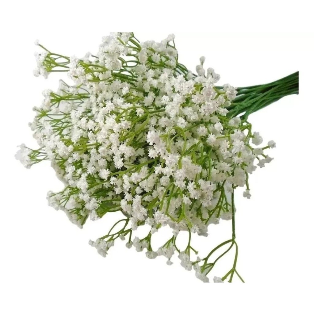 Kit 10 Galhos Ramos Gipsofila Folhagem artificial decorar | Shopee Brasil
