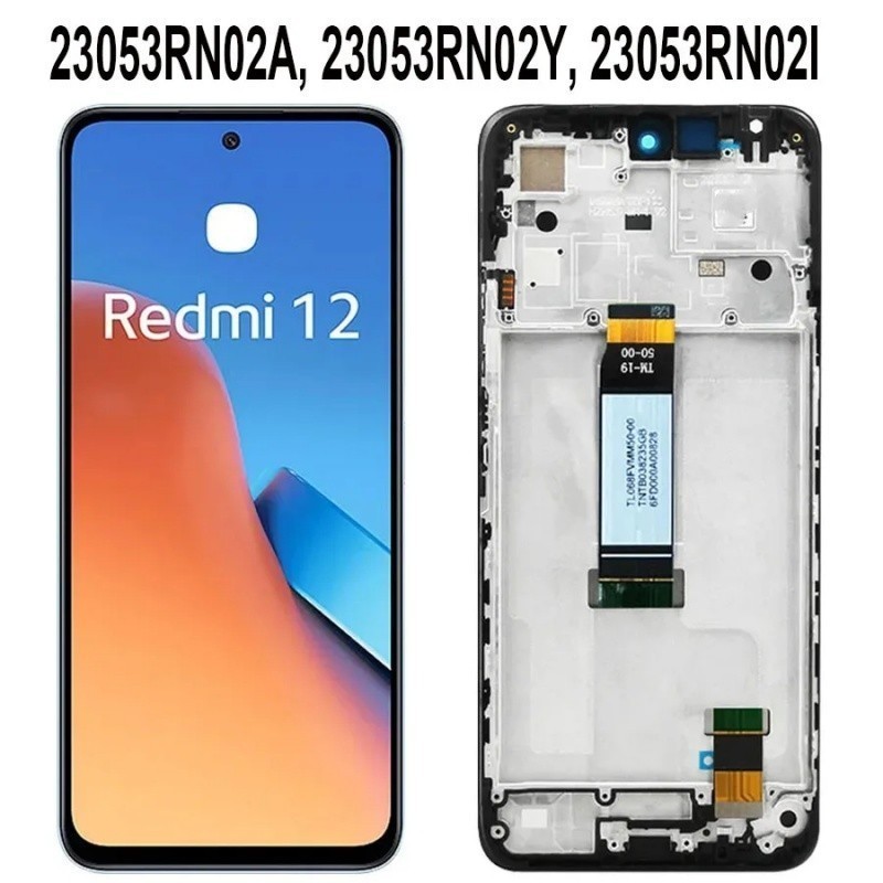 Tela Display Frontal Compatível Redmi 12 Original com aro 23053rn02a ...