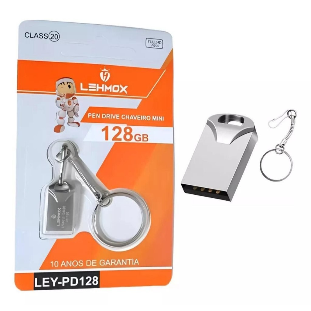 Pen Drive Chaveiro Mini 128GB Lehmox Electron | Shopee Brasil