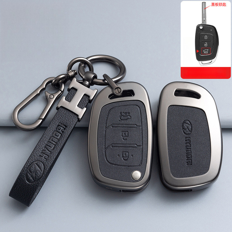 Hyundai Metal Couro Caso Chave Do Carro Capa Para HB20 Sonata Fe Creta ix25 ix35 ix45 i10 i20 ...