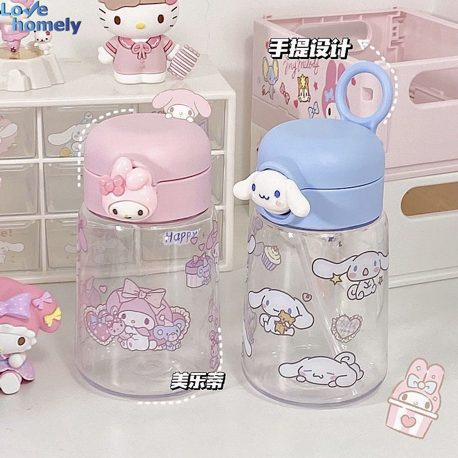 Garrafa de Água Sanrio Kuromi 400ML Melody Cinnamoroll Plástico Design ...