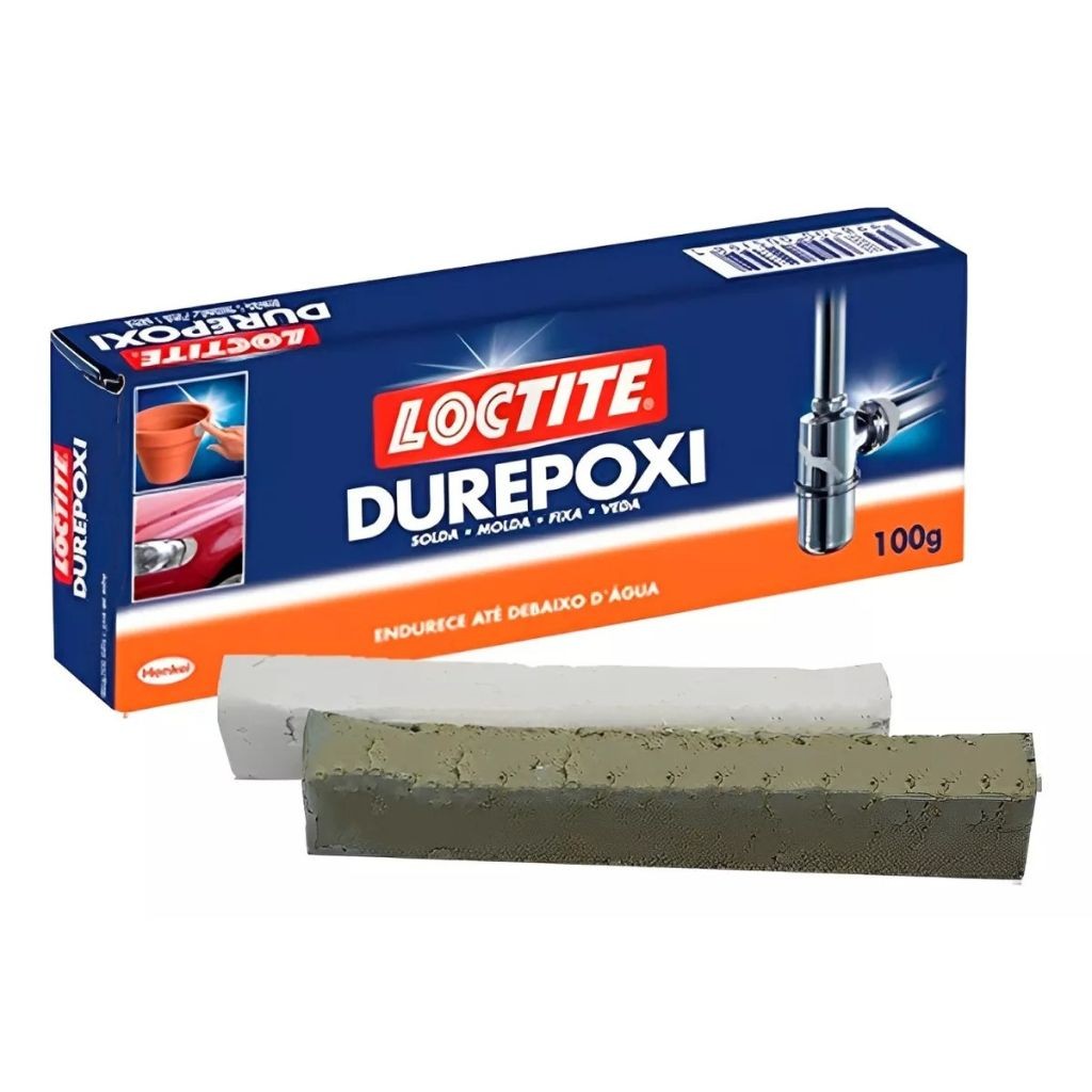 Durepoxi 100g 50g 250g Massa Epoxi Loctite Adesivo Epóxi Cinza Cola Resistência Durepox Original ...