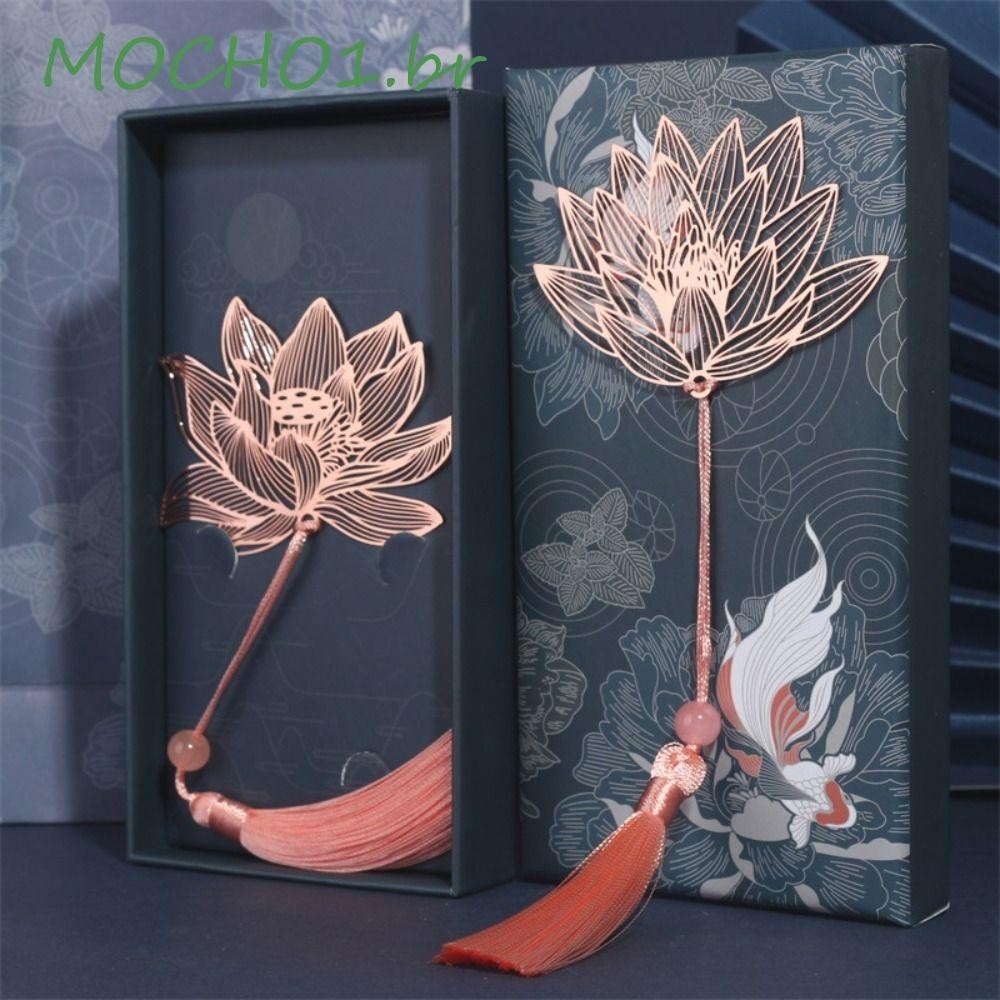 MOCHO1 Marcador De Folha Oca De Flor Bookmark Moda Vintage Aniversário ...