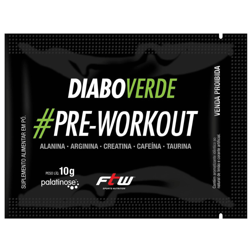 Amostra Diabo Verde #Pre-Workout 10g FTW | Shopee Brasil