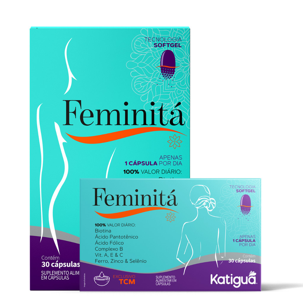 Feminitá Complexo B + Biotina + Zinco + Selênio + Vitamina A E e C ...
