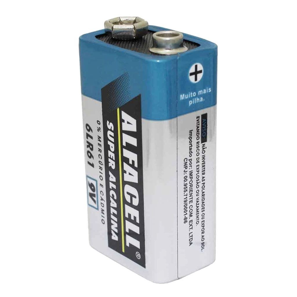 Bateria Alcalina Alfacell 6LR6 9V | Shopee Brasil