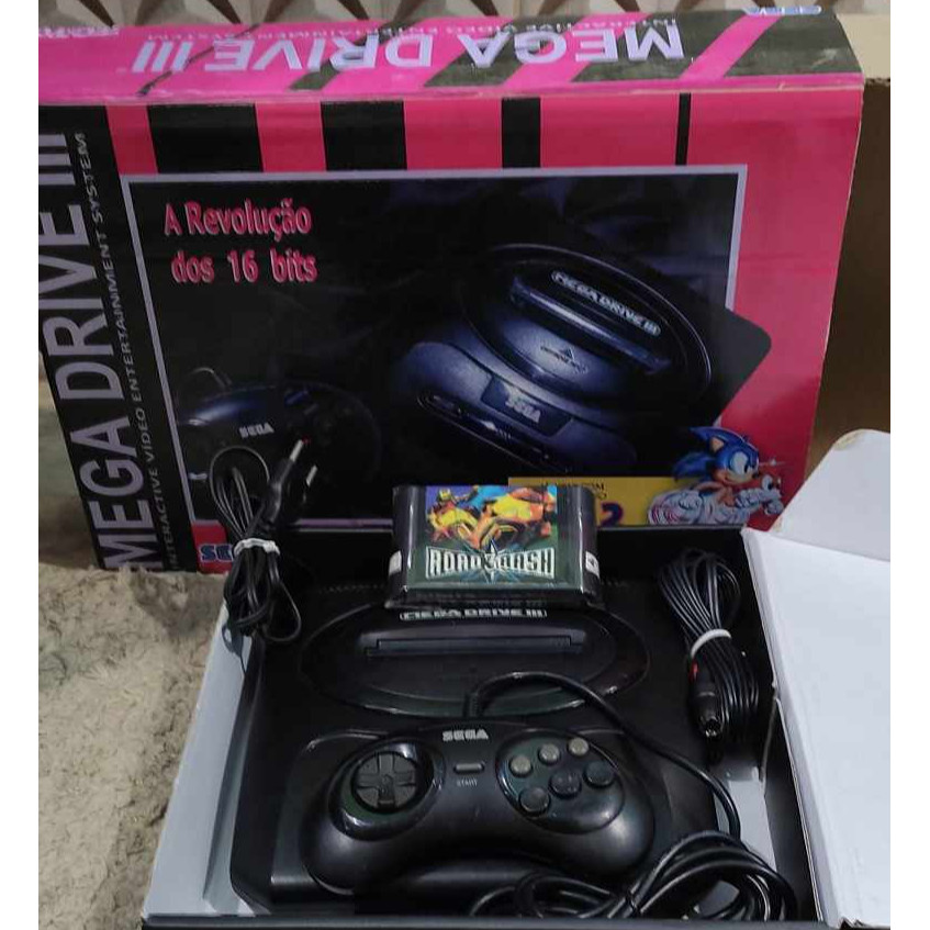 Console Mega drive 3 TecToy Completo+Controles 6 Botões Original Perfeito, video game, sega ...