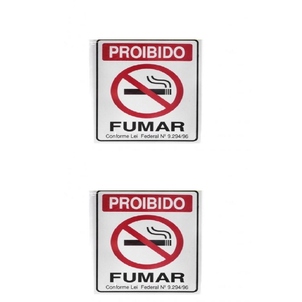 KIT 2 PlacaS DE Sinalização 30x20 Proibido Fumar | Shopee Brasil