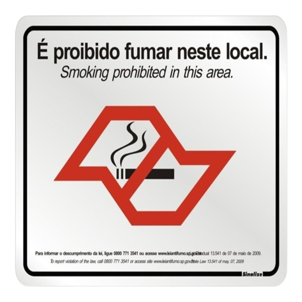 Placa Proibido Fumar Aluminio 20x25cm - Sinalize | Shopee Brasil Placa Proibido Fumar Aluminio 20x25cm - Sinalize | Shopee Brasil