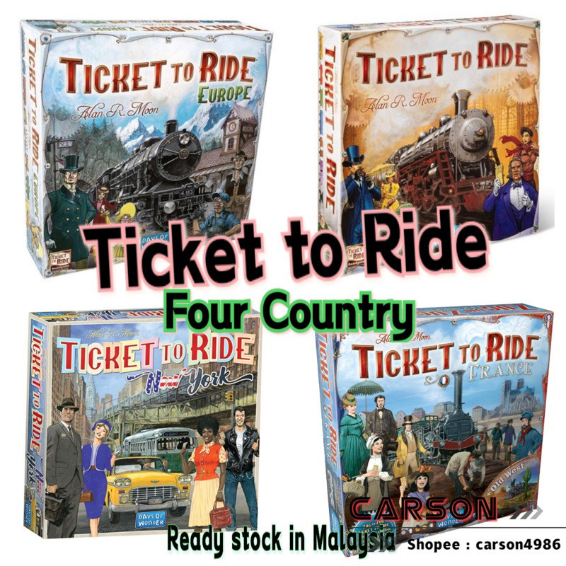 Ticket To Ride US Europe France Newyork Edition Jogos De Tabuleiro ...