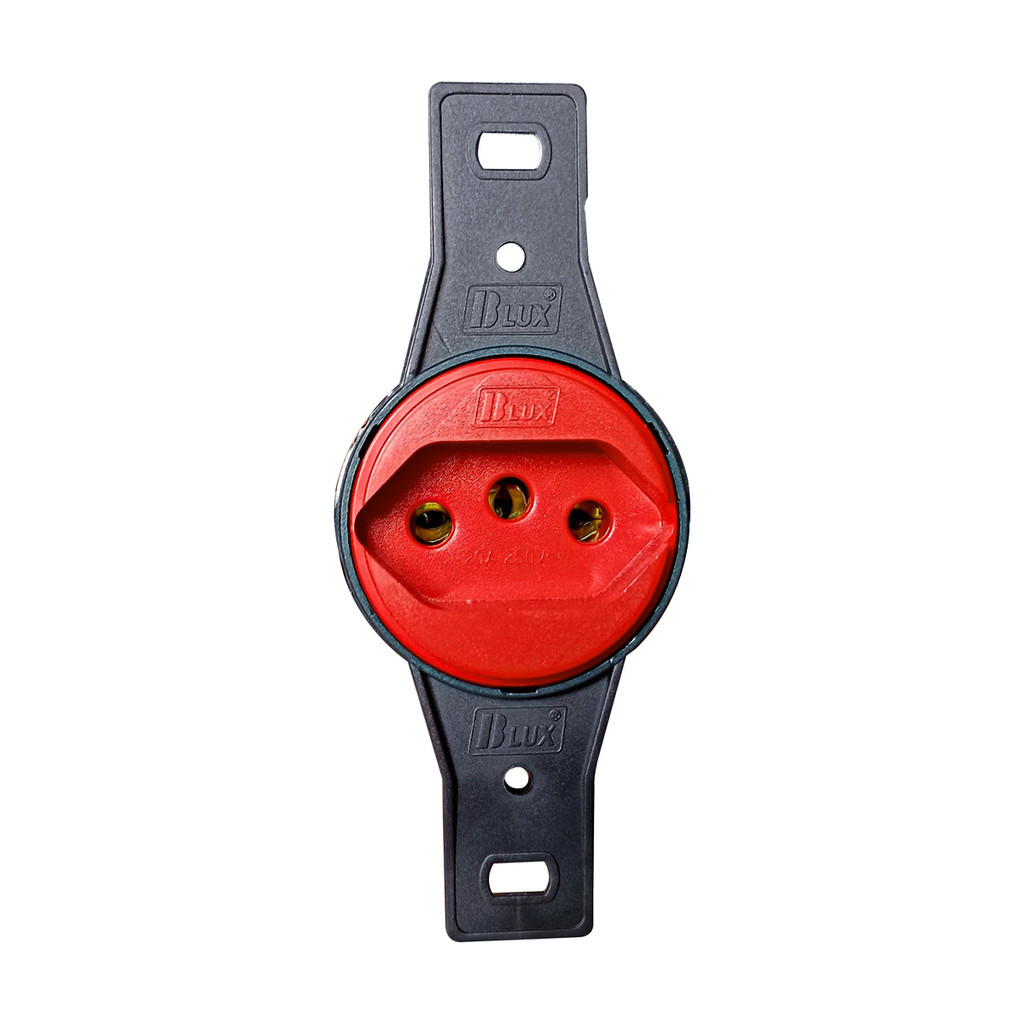 100 Tomada De Embutir Redonda 2p+t 20a Vermelha | Shopee Brasil