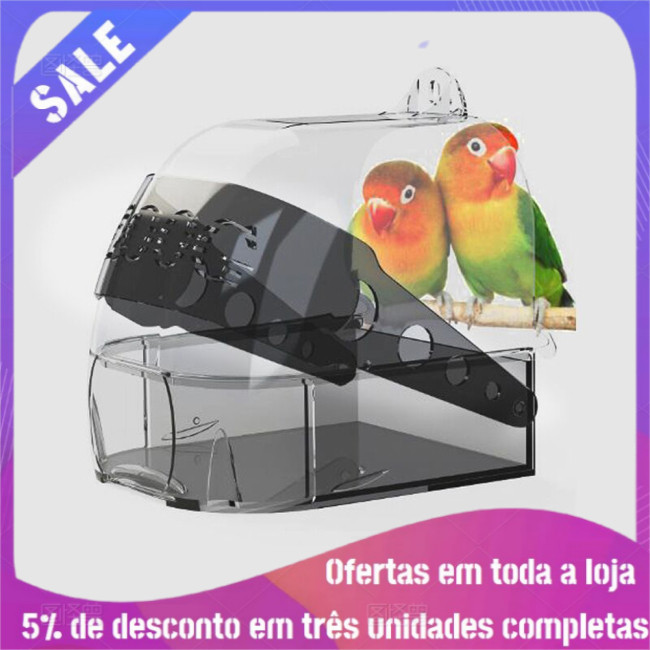 ALD Ducha De Papagaio Banho Grande Gaiola Para Pássaros Suprimentos Multiuso Banheira Caixa De ...