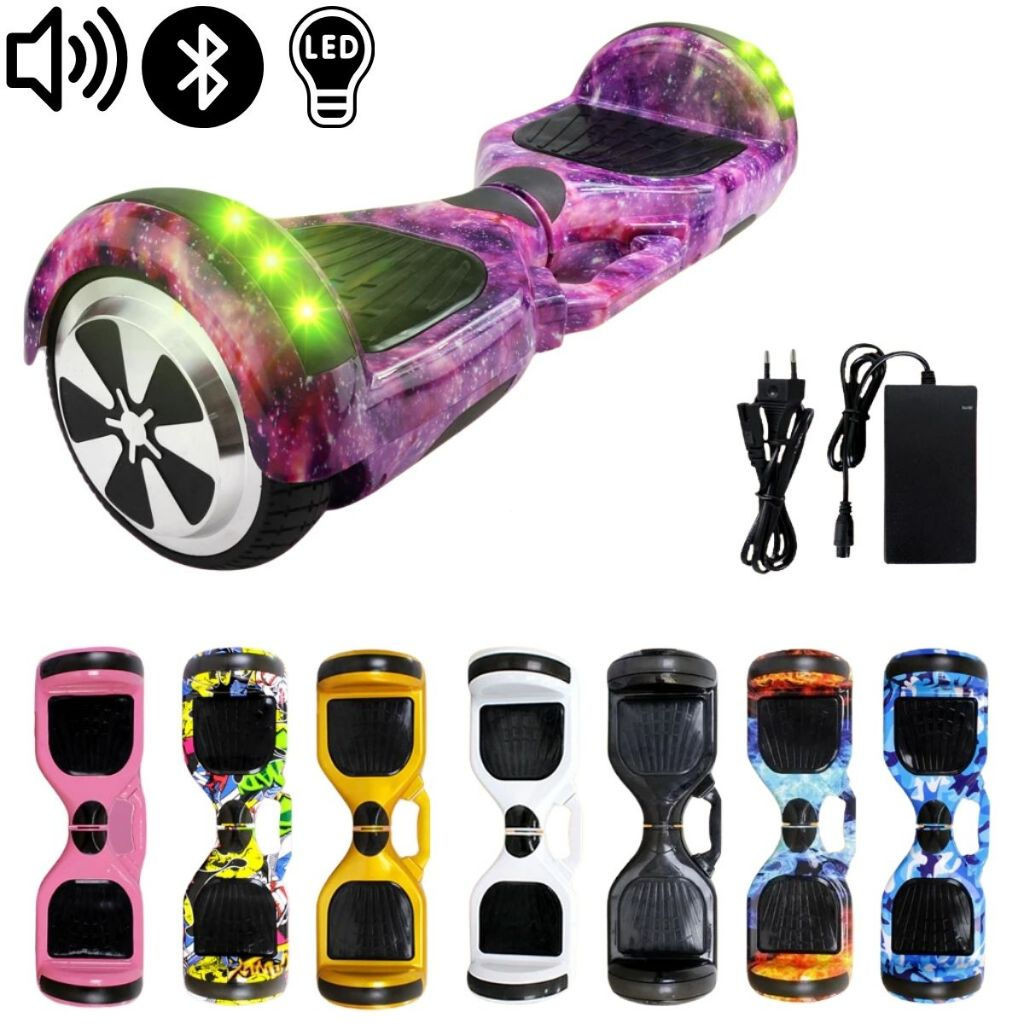 Hoverboard Overboard Skate Elétrico Infantil e Adulto 6.5 LED Bluetooth ...