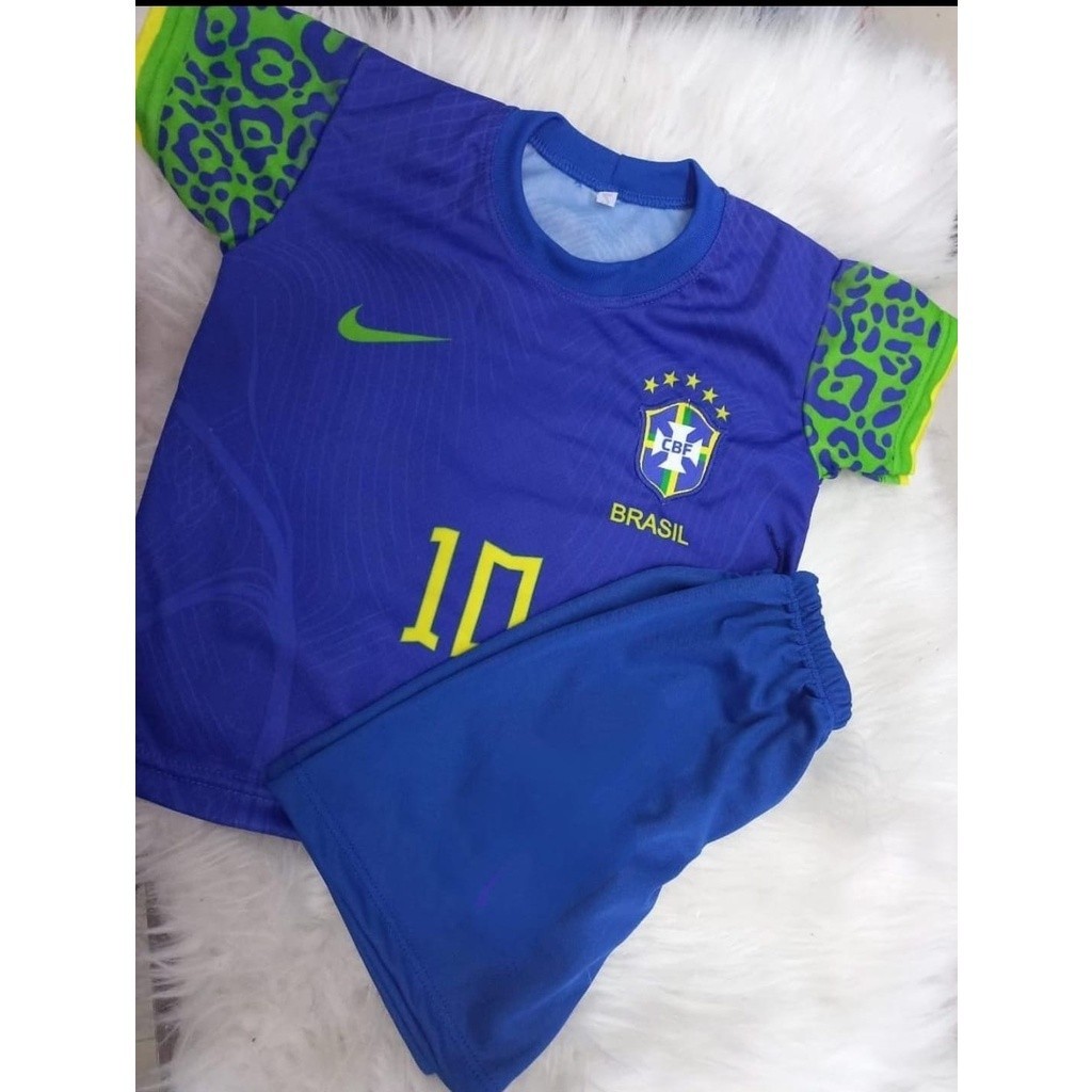 Kit Conjunto Short e Bermuda Infantil e Juvenil De futebol Seleção ...