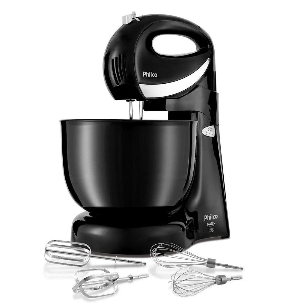 Batedeira Paris Duo Mix Turbo 4 Lt Preto 500W 220v Philco | Shopee Brasil