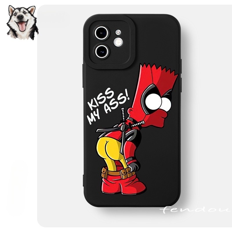 Simpson Deadpool Soft Silicone engraçado dos desenhos animados anime ...