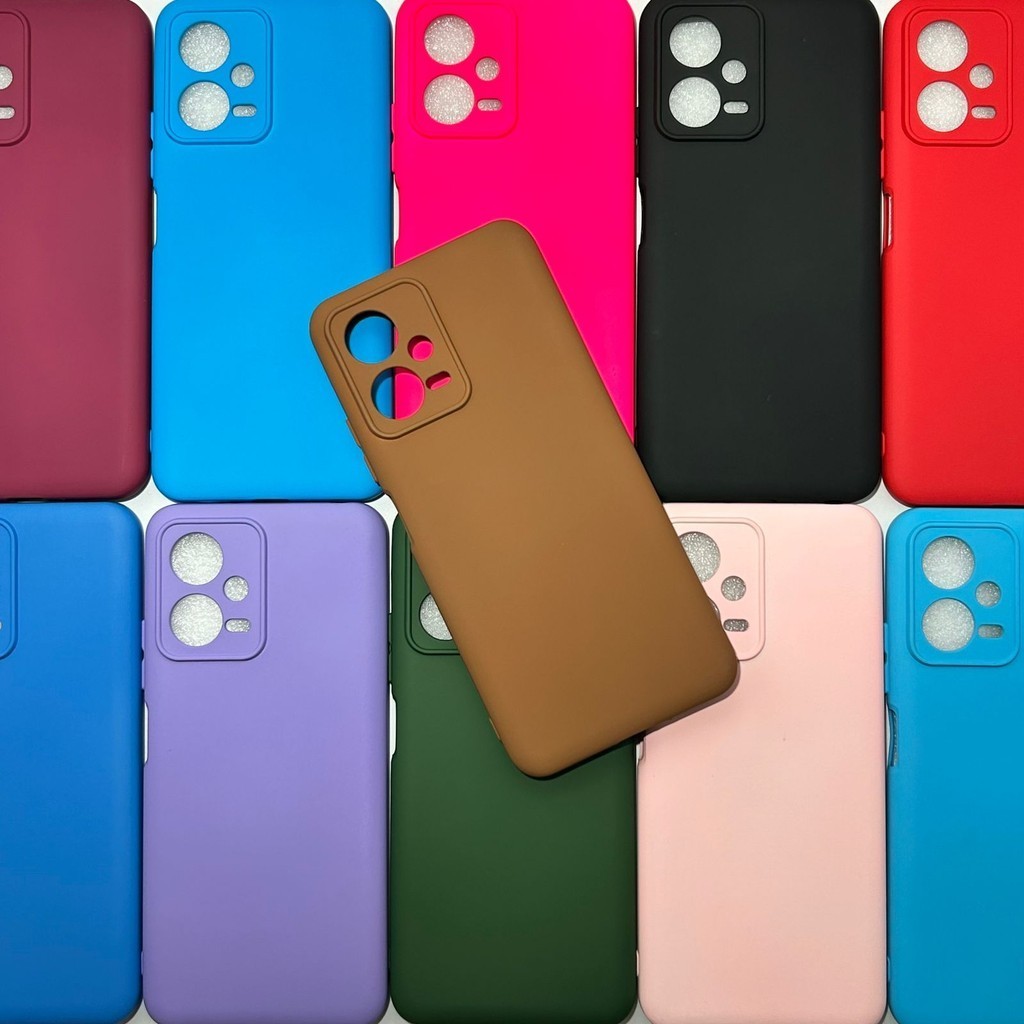 Capa Xiaomi Redmi Note 12 5G / Poco X5 5G Silicone Aveludada Protege Câmera Colorida Capinha ...