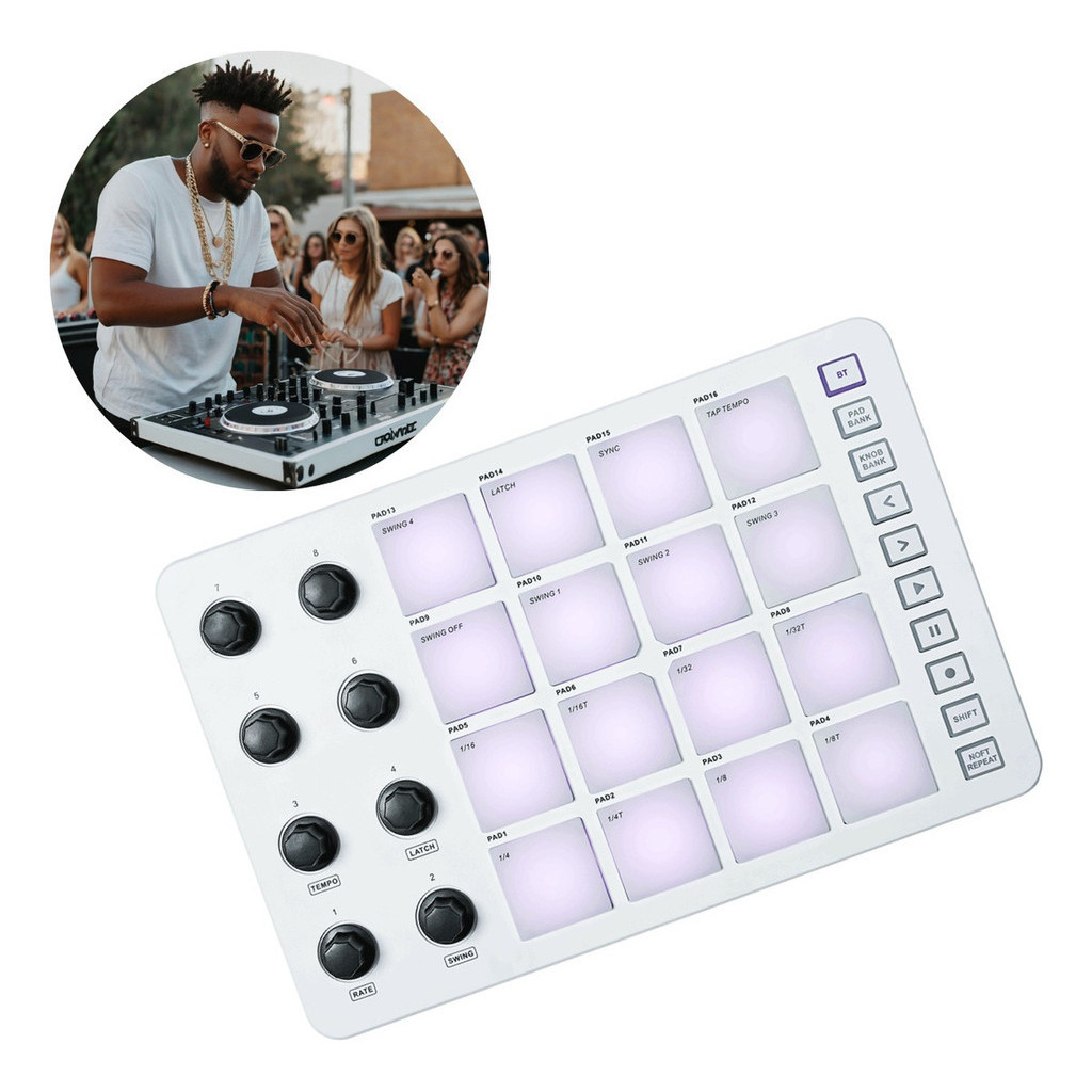 Controlador Midi Pad Bluetooth M-vave Smc-pad - 16 Pads | Shopee Brasil