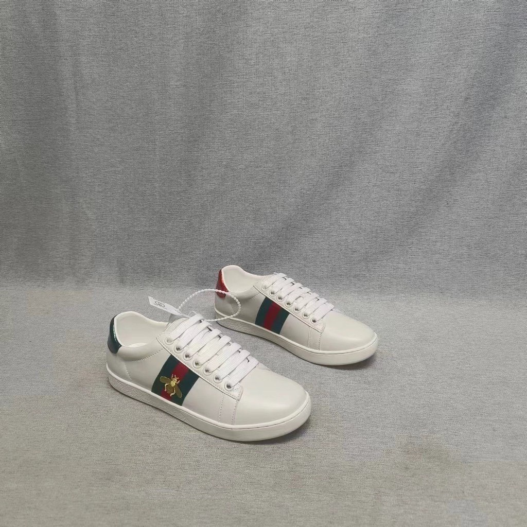 Gucci White Shoes Women 2024 Novo Estilo Primavera Outono Couro Genuíno ...