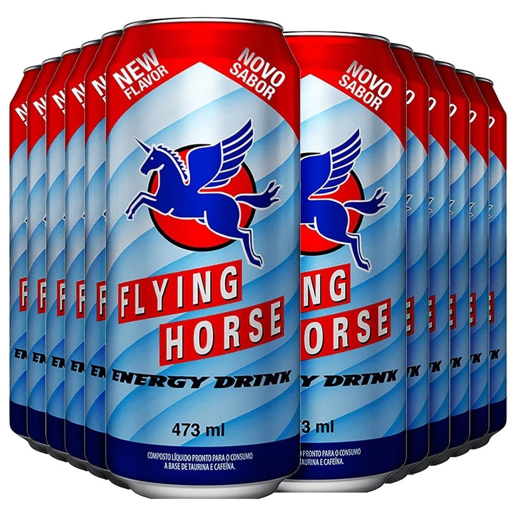Energético Flying Horse Energy Drink 473ml Pack 12 Unidades | Shopee Brasil