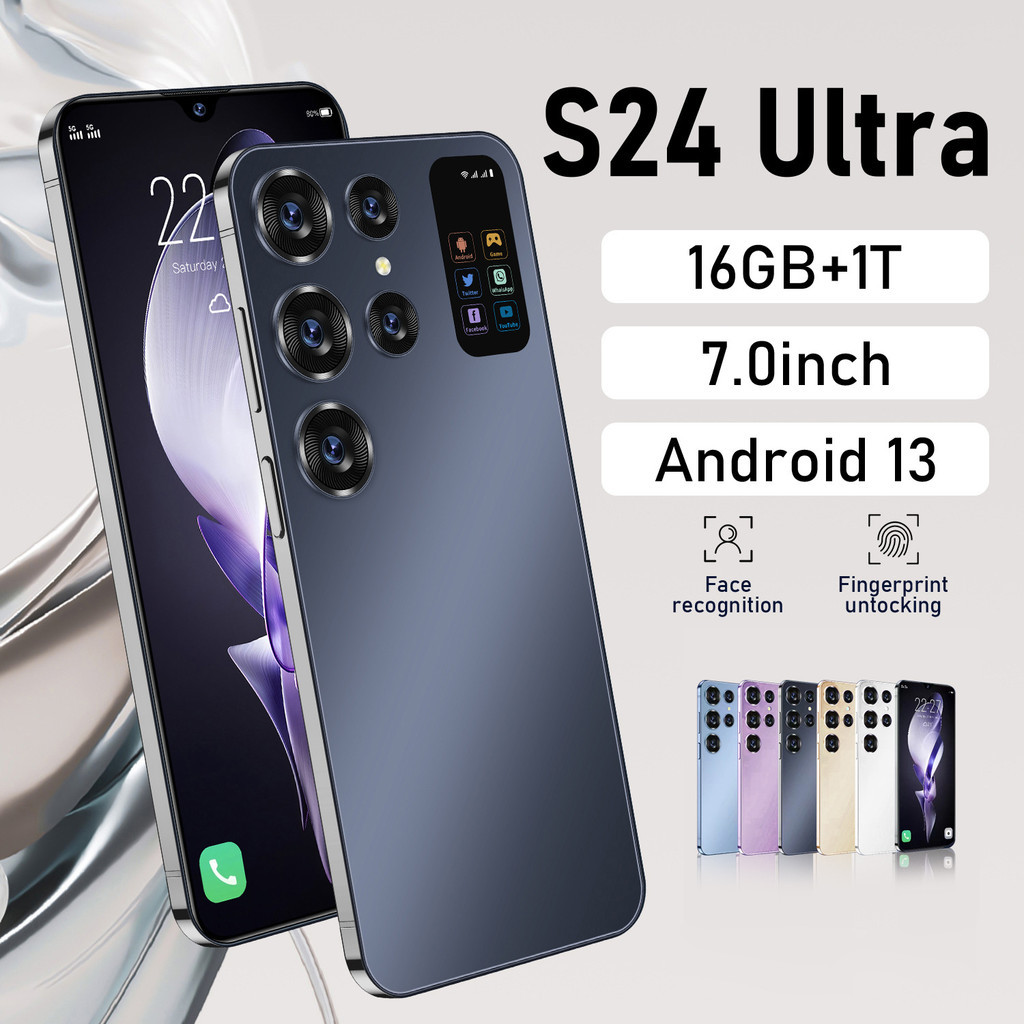 Novo 2025 S24 Ultra Smartphone 5G 7.0 HD cartão duplo 16GB + 1TB 7.000mah Android14 telefone ...