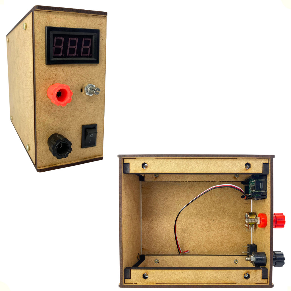 Caixa Fonte De Bancada Feita De Mdf Para Seus Projetos | Shopee Brasil