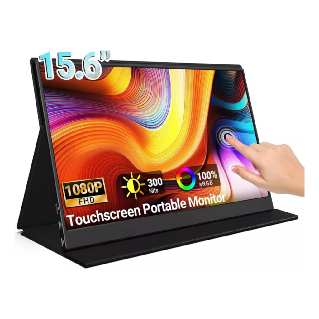 Monitor Portátil Touch Screen 15.6" Full Hd Ips Usb-c Hdmi Ultra Fino Gamer Notebook Consol ...
