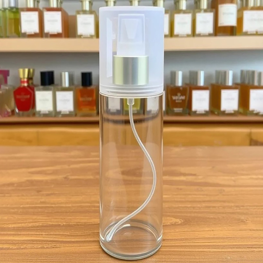 Frascos Plástico Pet 200ml Cil. Reto Spray Metalizada Dourada com Sobretampa Body Splash ...