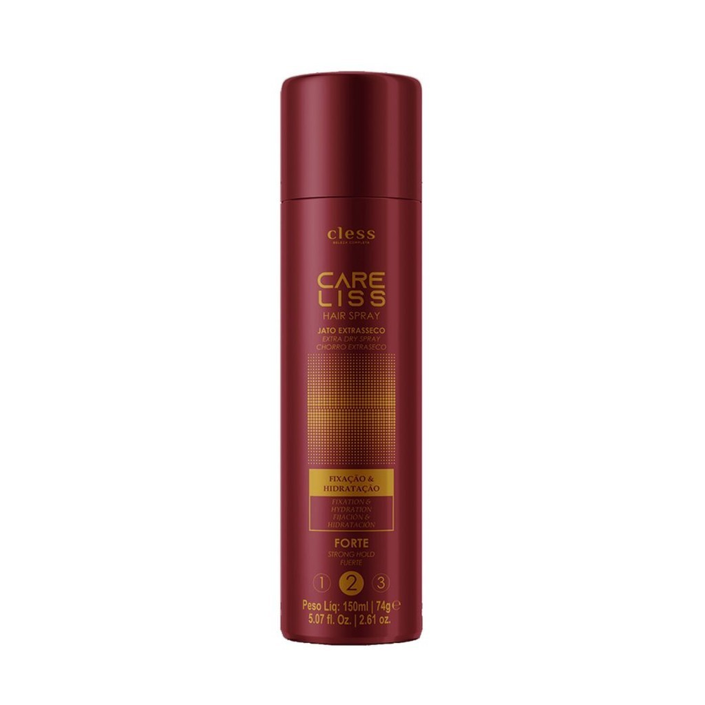 CLESS HAIR SPRAY CARE LISS 150ML FORTE | Shopee Brasil