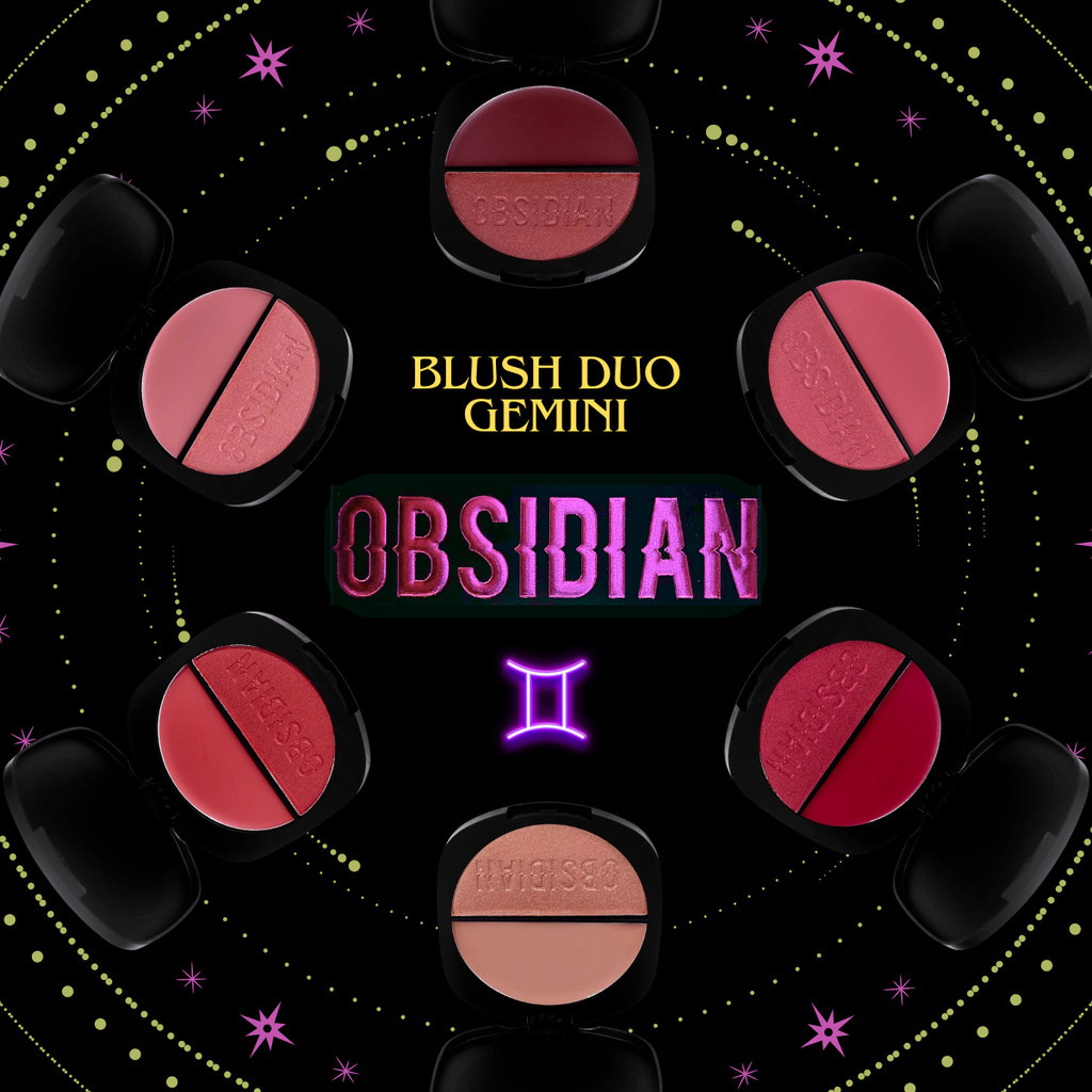 KIT DE BLUSH DUO OBSIDIAN GEMINI - Ruby Rose | Shopee Brasil