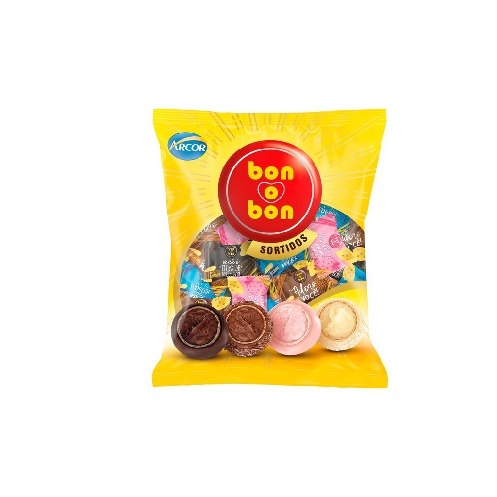 Bombom sabor sortido pacote com 50 unidades de 15g - Bon o Bon | Shopee ...
