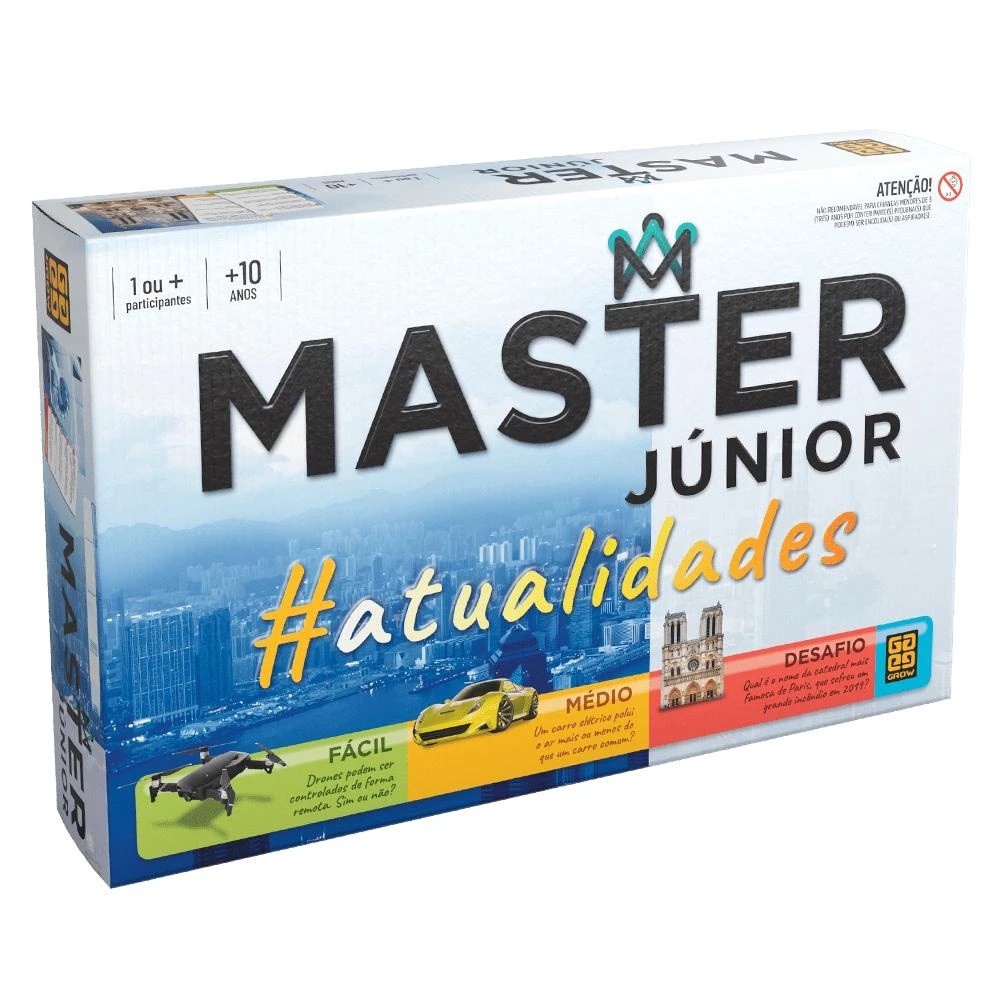 Jogo de Tabuleiro Master Junior - Atualidades | Marca Grow | Completo ...