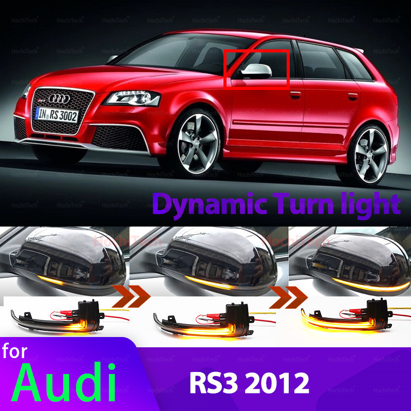 Para Audi RS3 RS 3 2012 Dinâmico LED Pisca Espelho Lateral Marcador ...