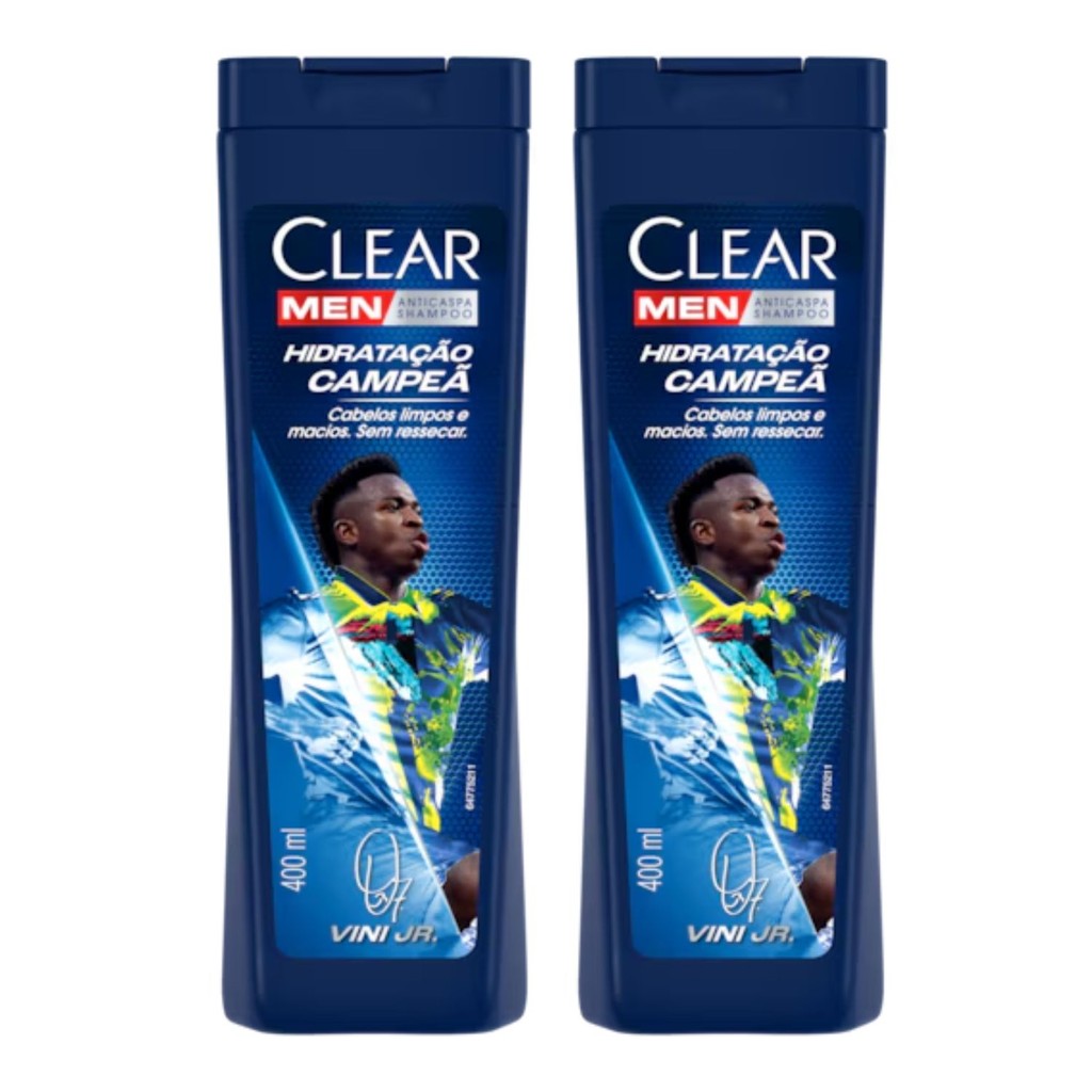Shampoo Vini Jr Clear Men Hidratação Campeã - Anticaspa e controle da ...